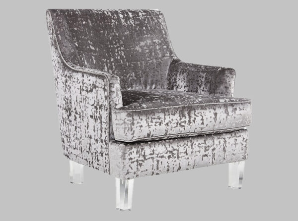 Sillón decorativo Gloriann Plateado – Mueblería Bonanza
